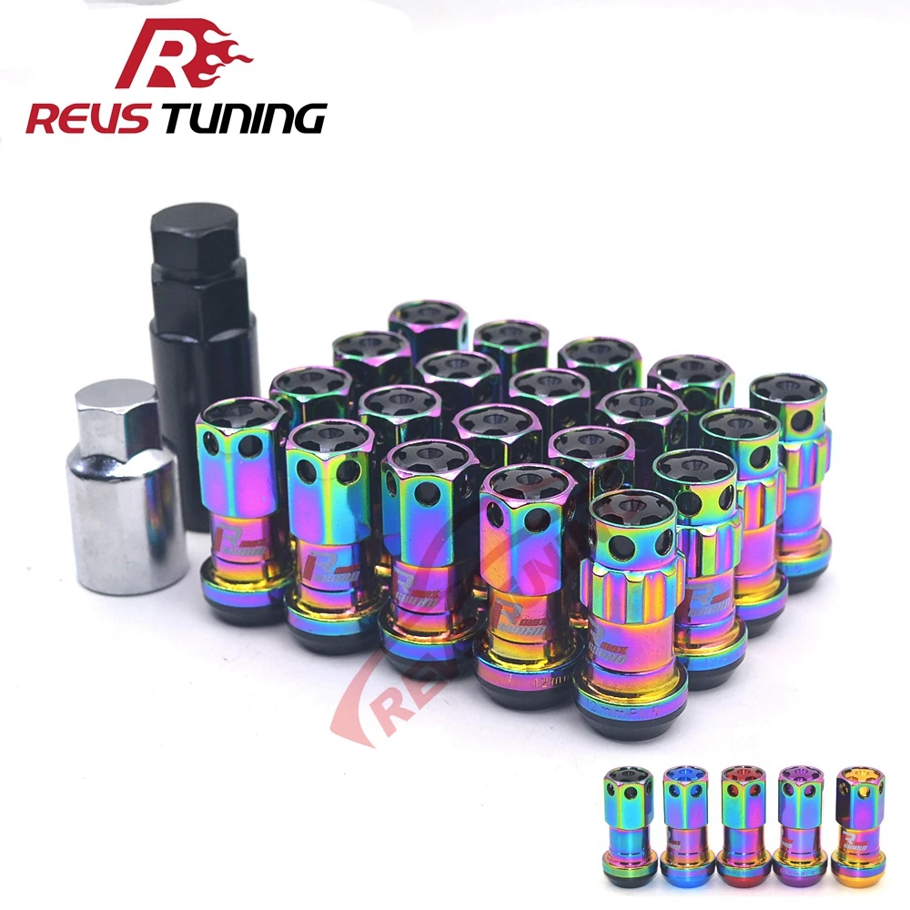 20pcs-Neochrome-Color-Black-Cap-M12-1-5-1-25-Anti-Theft-44mm-Car-Tuning ...