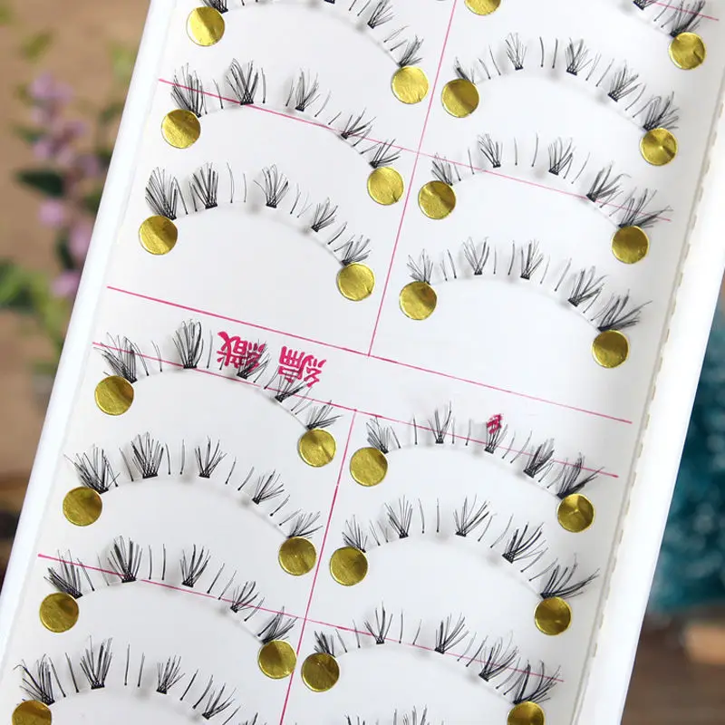 10 Pairs Handmade Sparse Natural Lower Under Bottom False Eyelashes ...