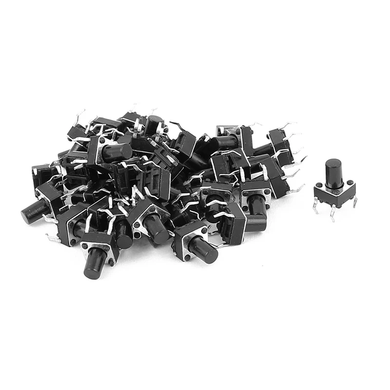 40 pieces Momentary Tactile Terminal 4 Push Button Switch 8.5mmx6mmx6mm ...