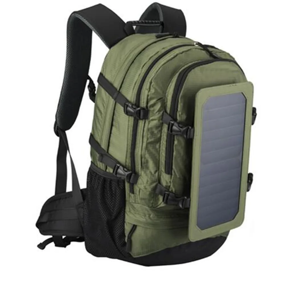 Solar Backpack Men and Women Polyester Travel Outdoor Shoulder Bag Cell ...