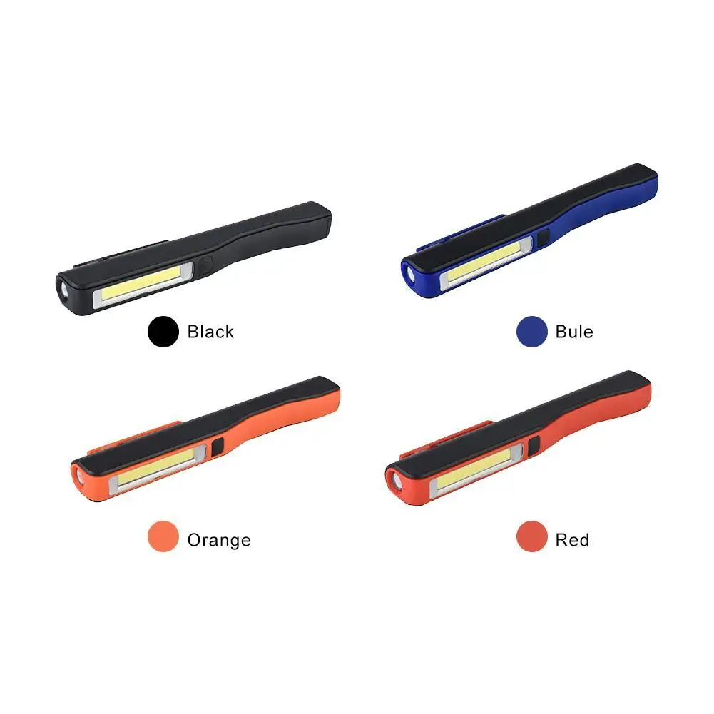 Mini Metal LED Flashlight Inspection Light Battery Powered COB Lamps ...
