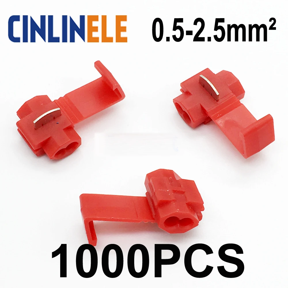 Imc 1000pcs/lot 801p3 Red Scotch Lock Quick Splice Wire Connector 22-18 ...