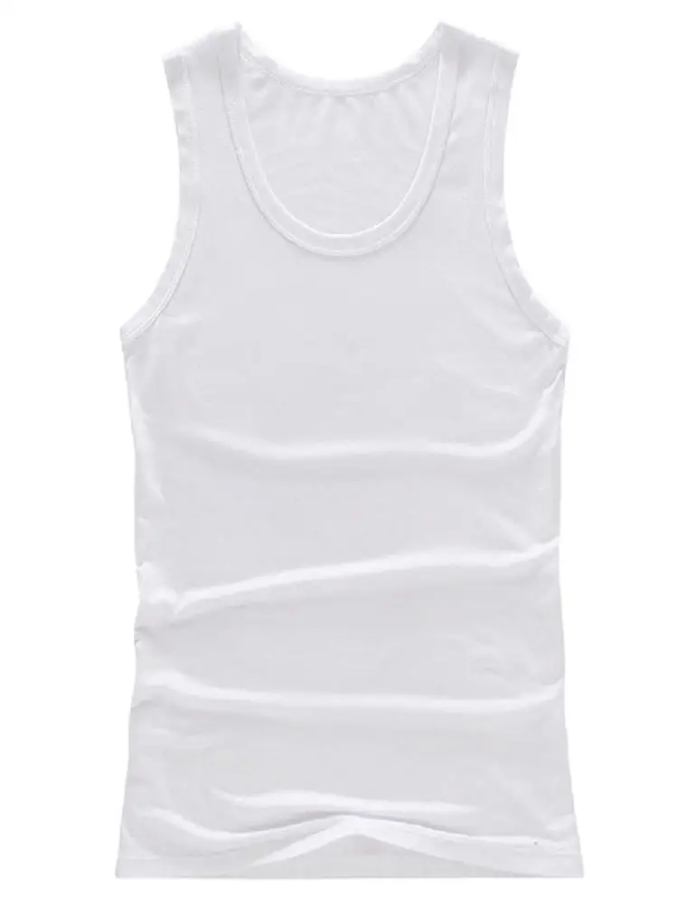 Male Modal Vest Solid Tank Tops Sleeveless Leisure Breathable Men Tank ...