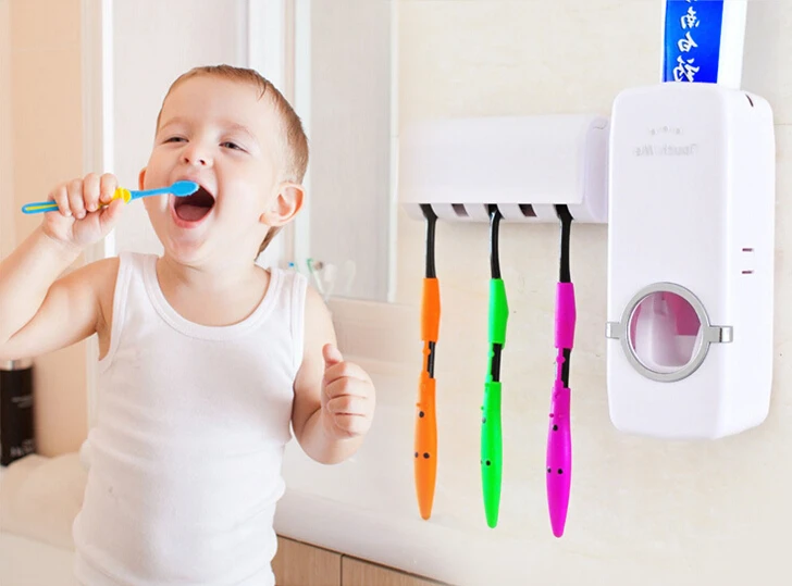 Touch N Brush Automatic Toothpaste Squeezing Dispenser Device + Brush ...