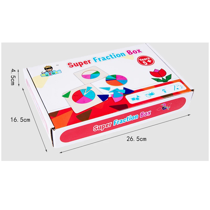 Wooden Division Educational Math Toys Children Montessori Circular ...