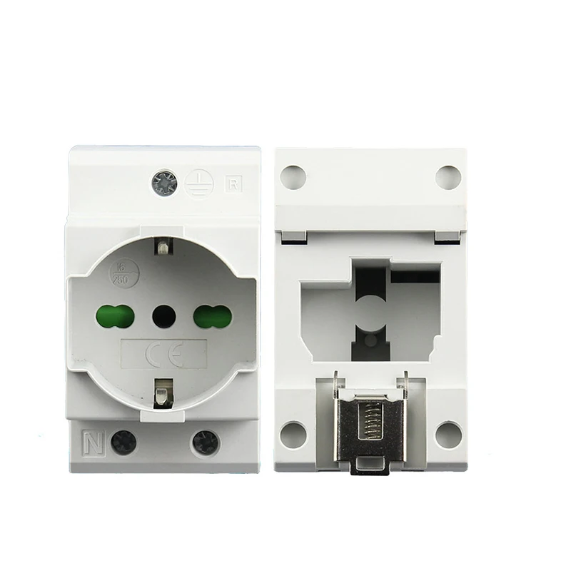 Italian Type Rail Socket Din Rail Mount Power Modular Socket 16A 250V ...