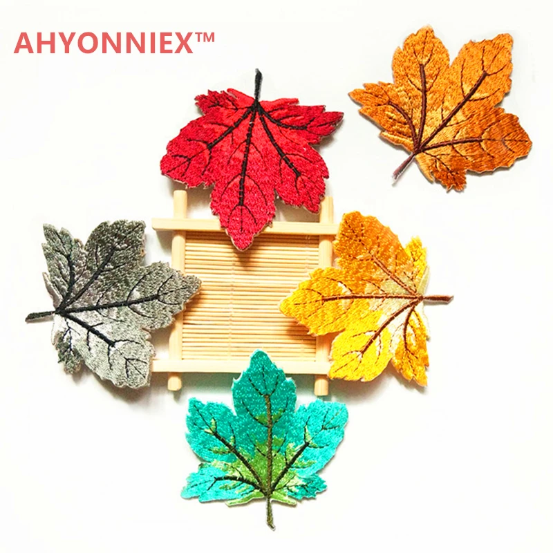 New Ahyonniex 5pcs Maple Leaves Patch For Clothing Jeans Dress Sticker ...