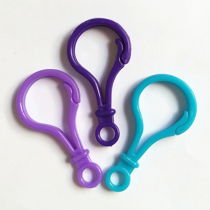 15 Colors Plastic Hook Key Chains Keyring Accessories Wholesaling Free ...