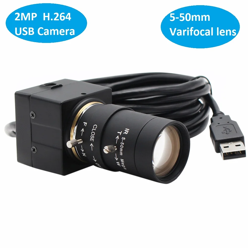 2MP HD 가변 초점 5 50mm 렌즈, CCTV 감시 화상 회의, USB 카메라, 수동 줌, 웹캠, 웹 카메라, 안드로이드 ...