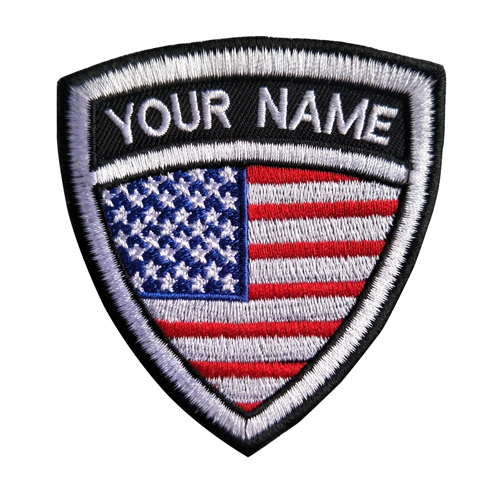 Aliexpress Buy Custom Embroidery Usa America Name Patch 2 Pcs 
