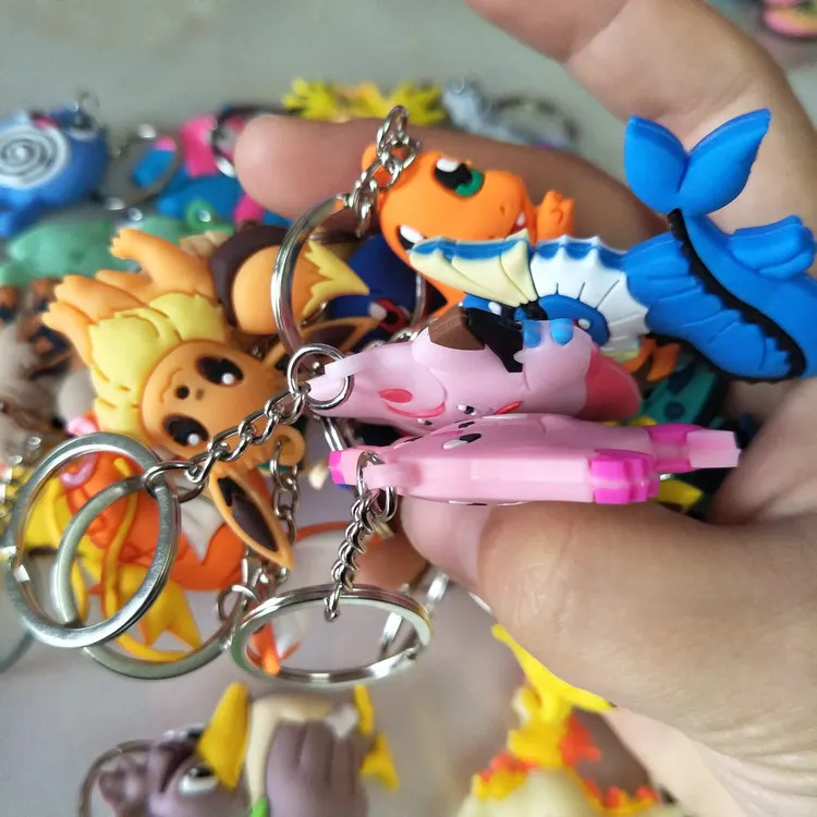 Pokemon Meowth Lapras Vulpix Togepi Piplup Mewtwo PVC Keyring ...