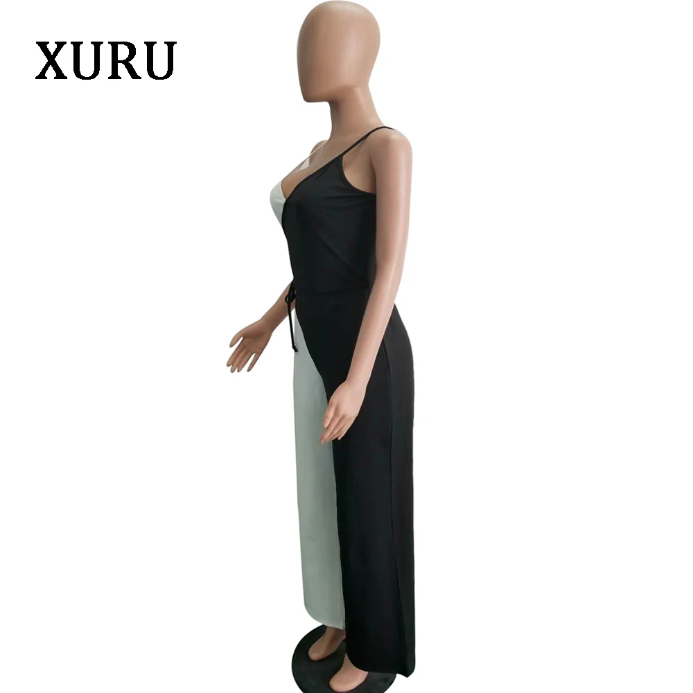 XURU Для женщин без рукавов широкие брюки комбинезоны комбинезон v ...