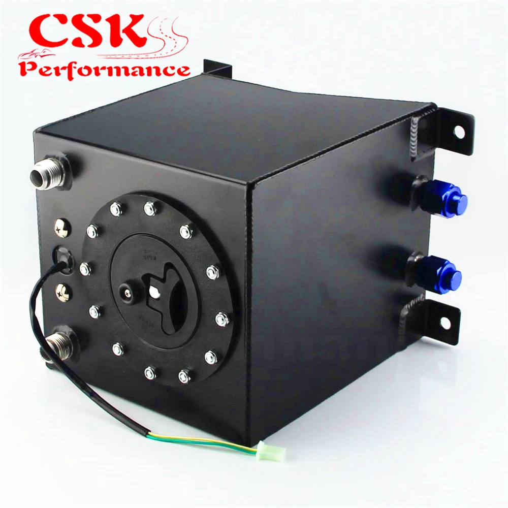 Aluminum Racing Drift Fuel Cell Tank 9.5 Liter + Level Sender 2.5 ...