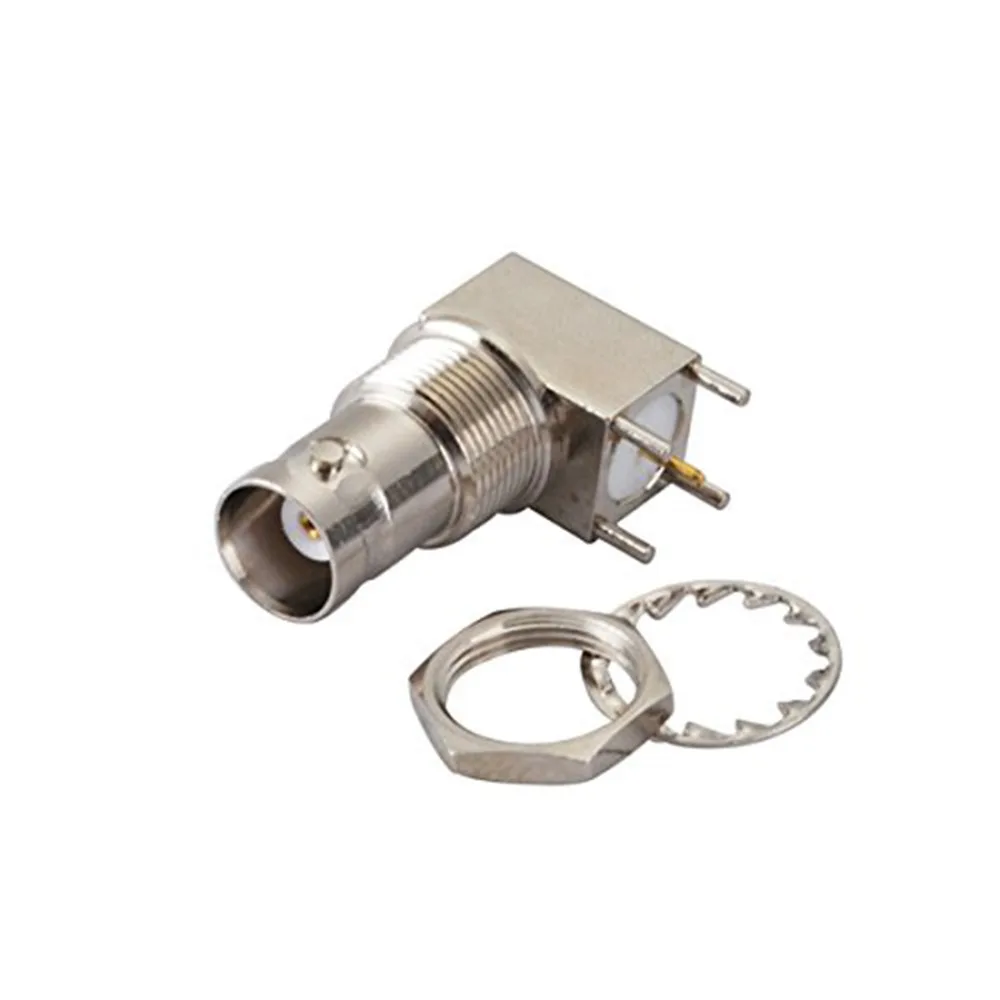 Mampara hembra BNC de ángulo recto, montaje en PCB, conector RF BNC, adaptador de conector ...