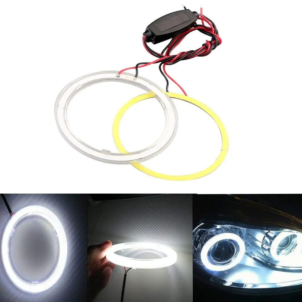 1 Pair Car Light LED Chips 80MM drive Angel Eyes Halo Ring Headlight ...