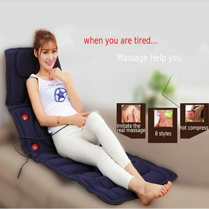 Dc 12v Full Body Household Massage Mattress Cushion Vibrating Head Neck