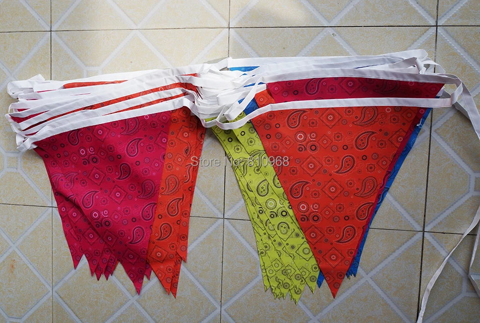 Custom Print Pennants Flags, Triangular Flag String, 500 Meters-in ...