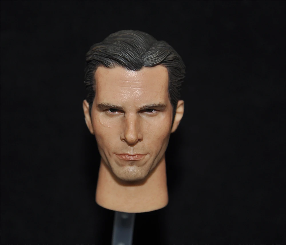 1 6 Scale Toy Head Sculpt Batman Bruce Wayne Christian Bale Fit 12