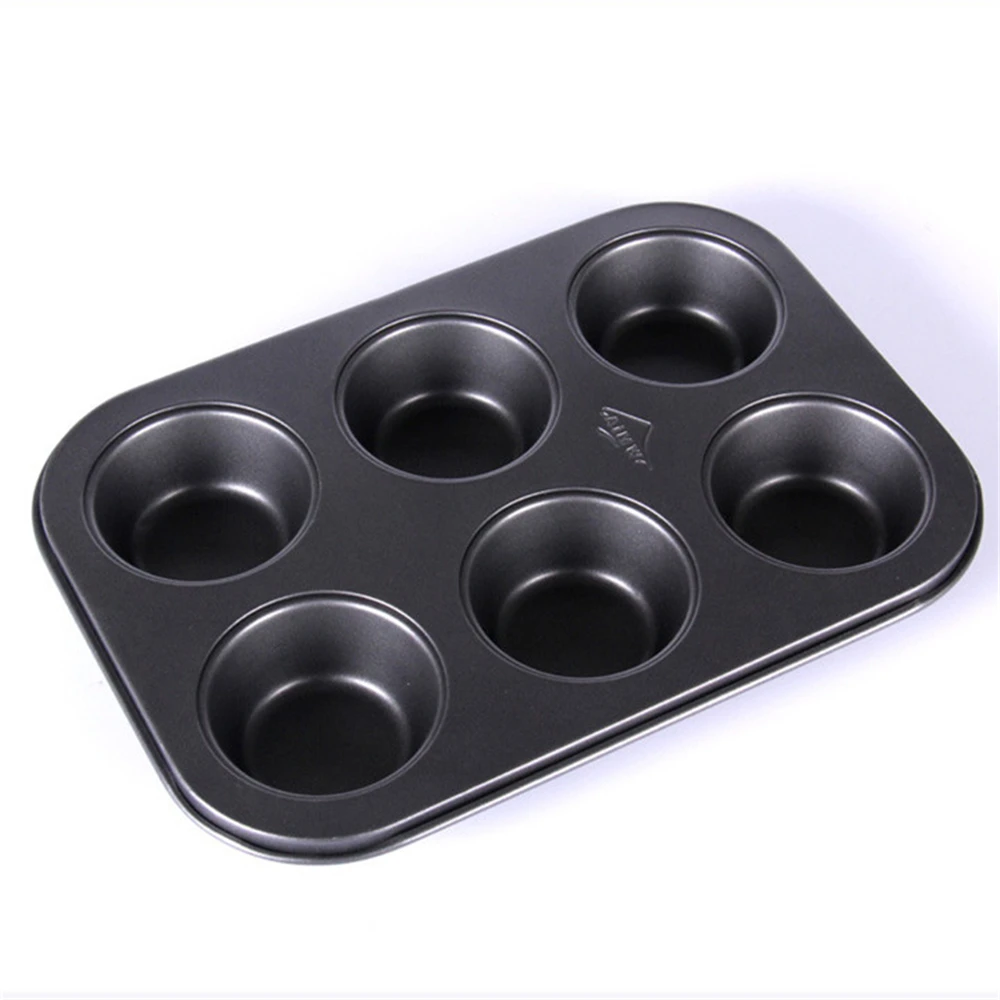 2018 Wholesale Standard Size Metal Muffin Pan 6 Cup Nonstick Muffin