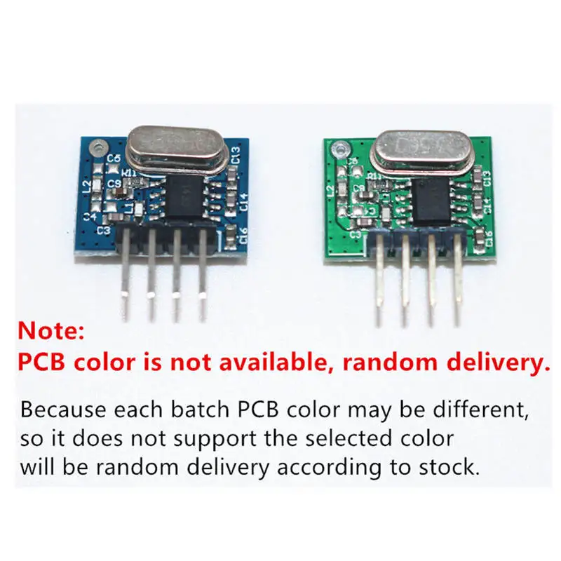 התקני שלט רחוק - 433mhz RF Transmitter and Receiver superheterodyne ASK ...