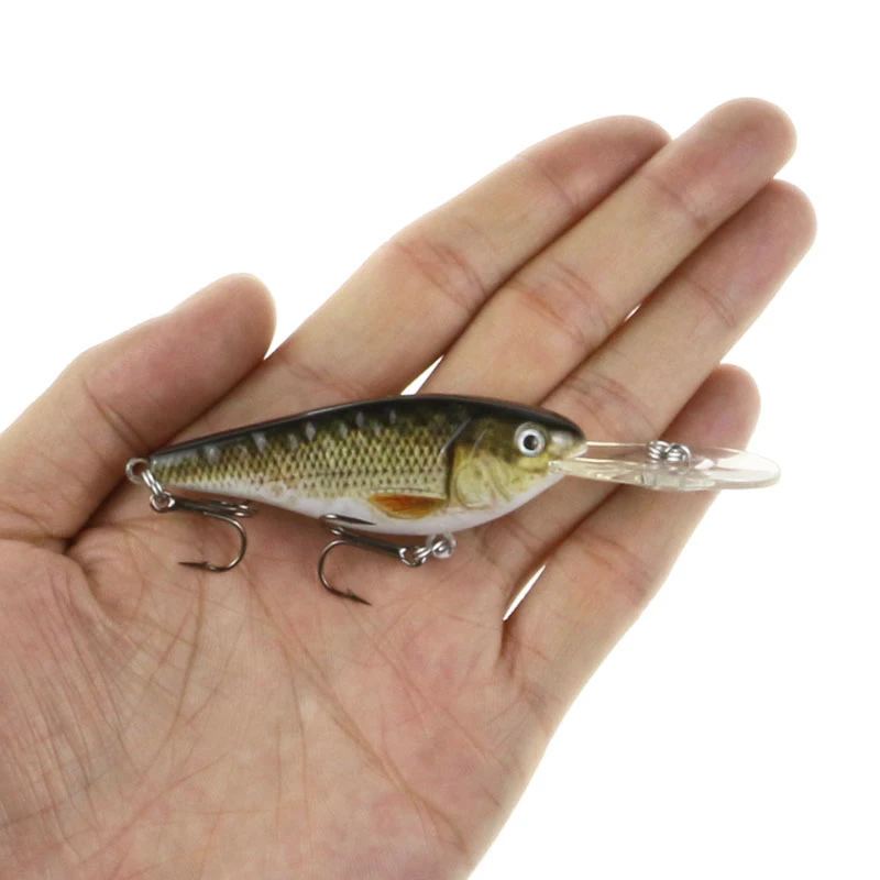Deep Diving Lifelike Small Wobbler Fishing Lure 9cm 8g Artificial Hard ...