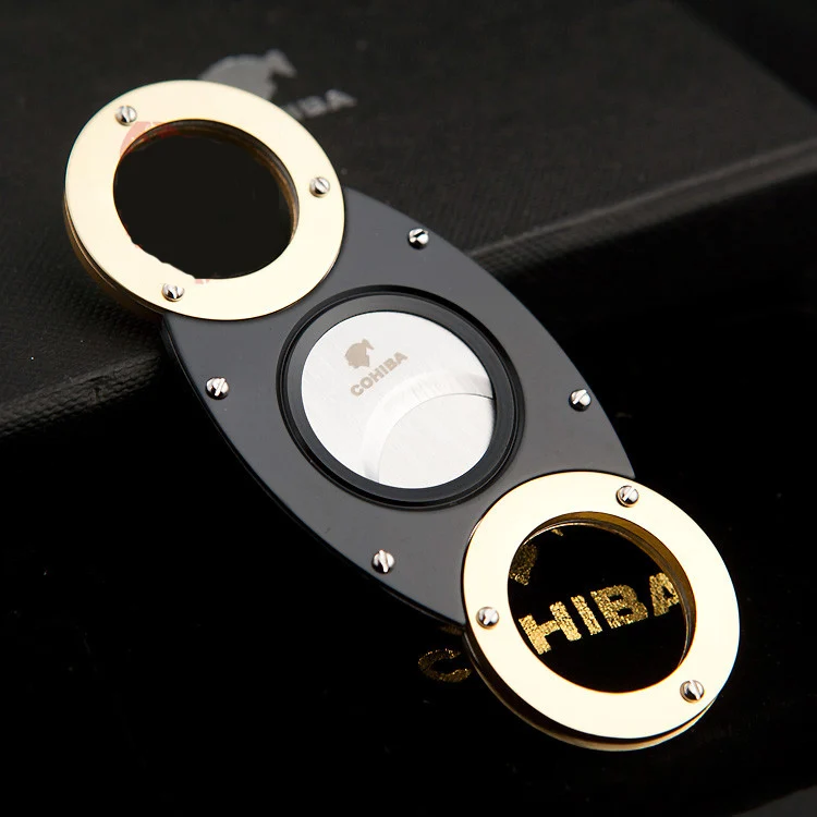 Double Blades Stainless Steel Cigar Cutter Pocket Guillotine Smoking ...