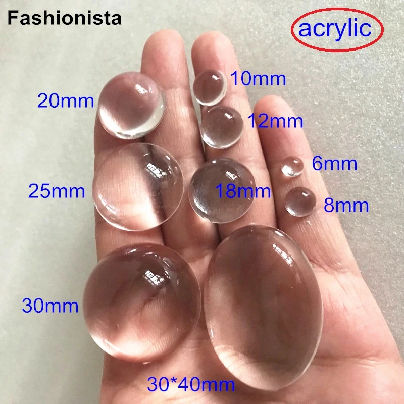 Round Clear Resin Cabochons,half Round Acrylic Cabochon,flat Back ...
