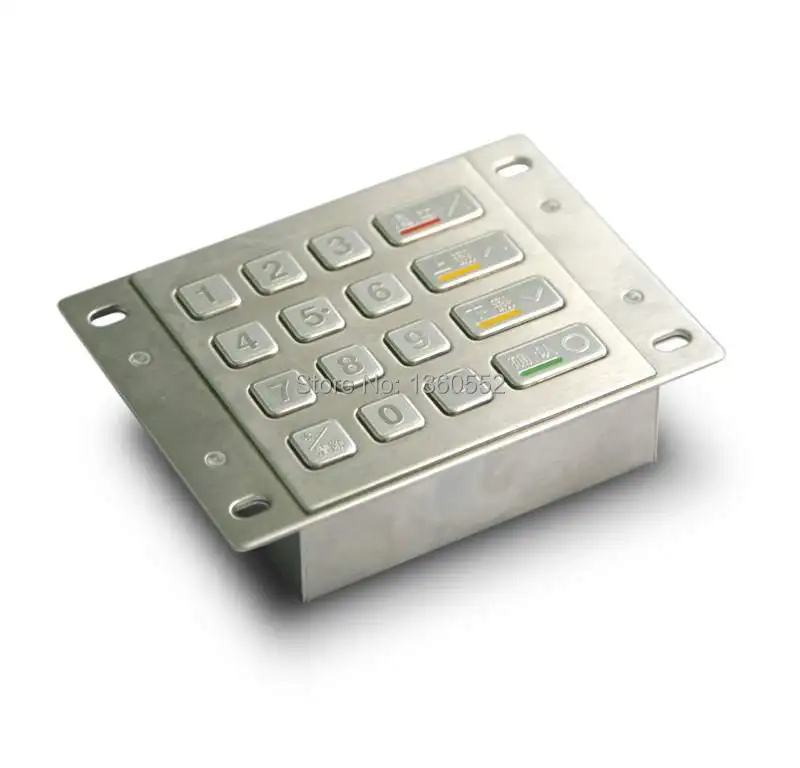 Pci Eppatm 키패드 키오스크 핀 패드 Pci 30 인증 스테인레스 스틸 점자 키 캡 금속 키패드 Pci 암호화