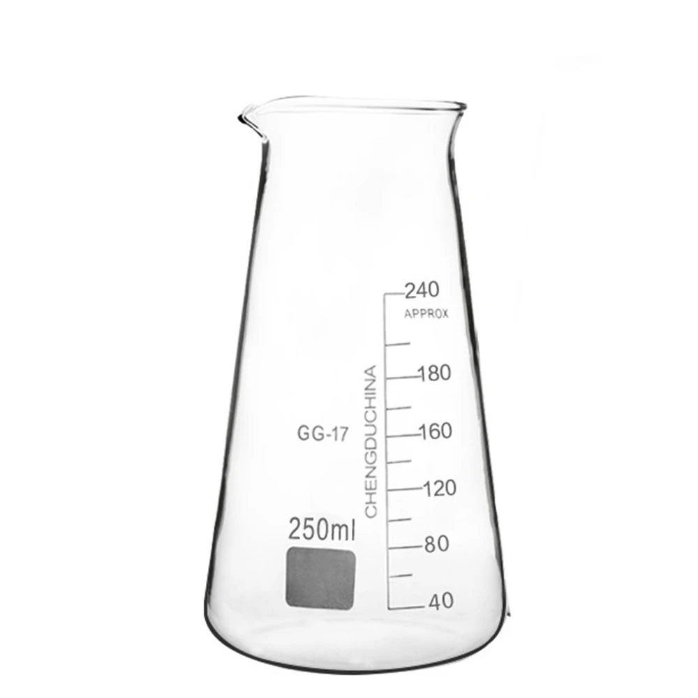 250ml-Conical-Three-corner-Beaker-Chemistry-Laboratory-Borosilicate ...