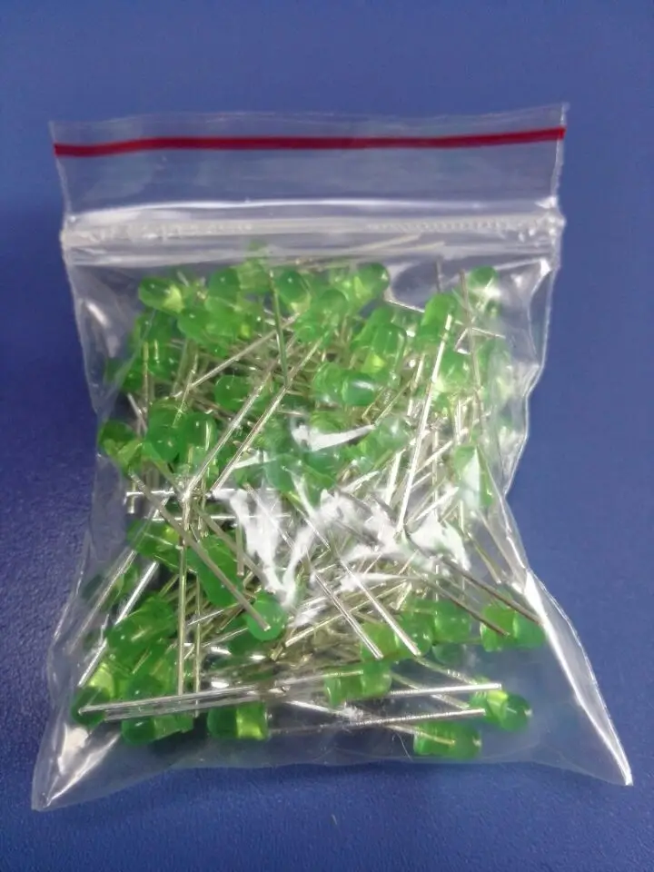 Green color 1000pcs light emitting diodes green 3mm led 2pins LED DIODE ...