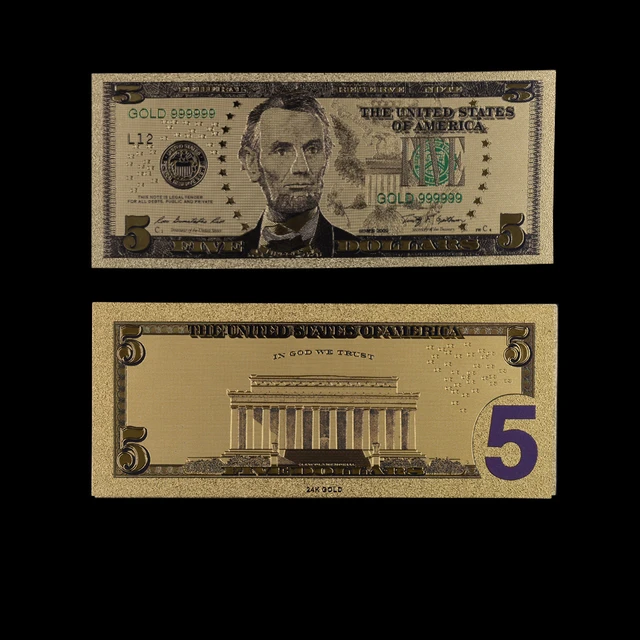 5 Dollar Bill Front