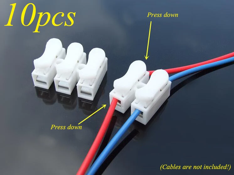Free Shipping 10pcs Press Type Wire Connectors 2/3 Cables Wire Quickly ...
