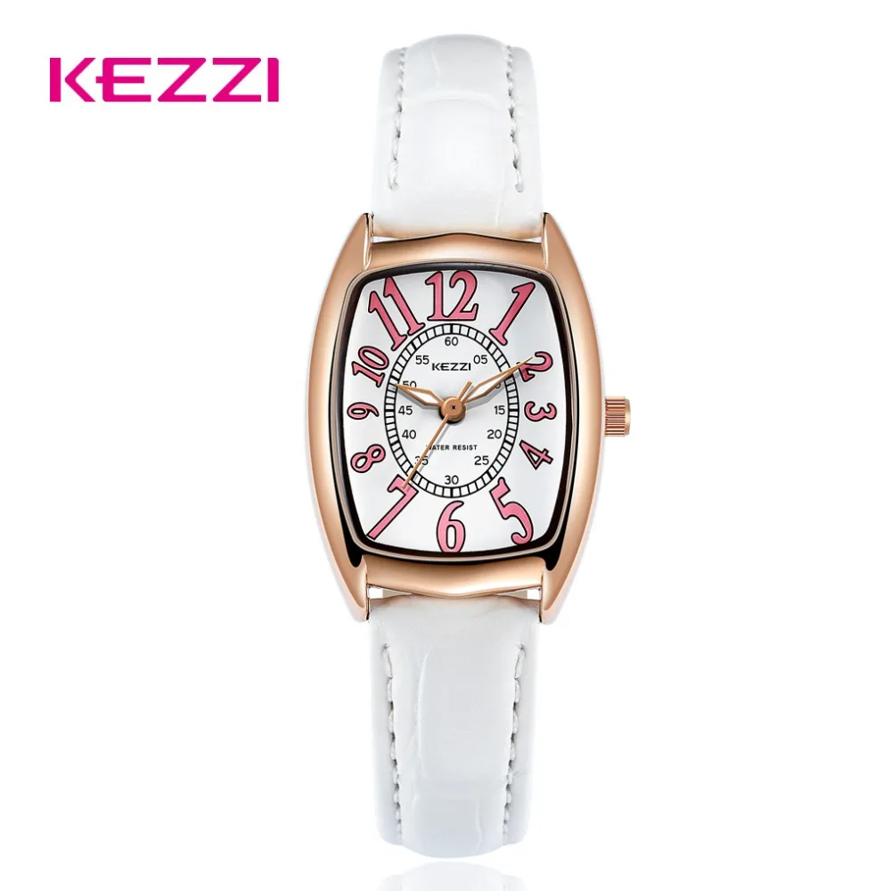 KEZZI reloj de cuarzo de cuero para mujer, cronógrafo de pulsera con ...