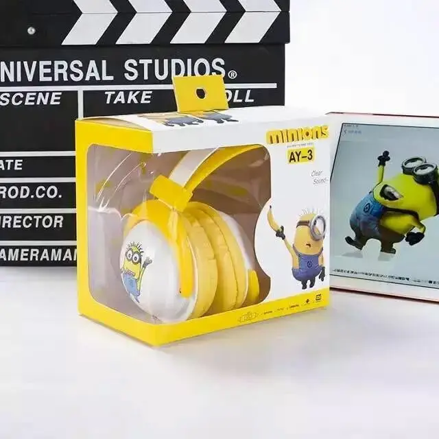 Ay3 Cartoon Minion Headphone Stereo Bests Headphones With Mic Audifonos ...