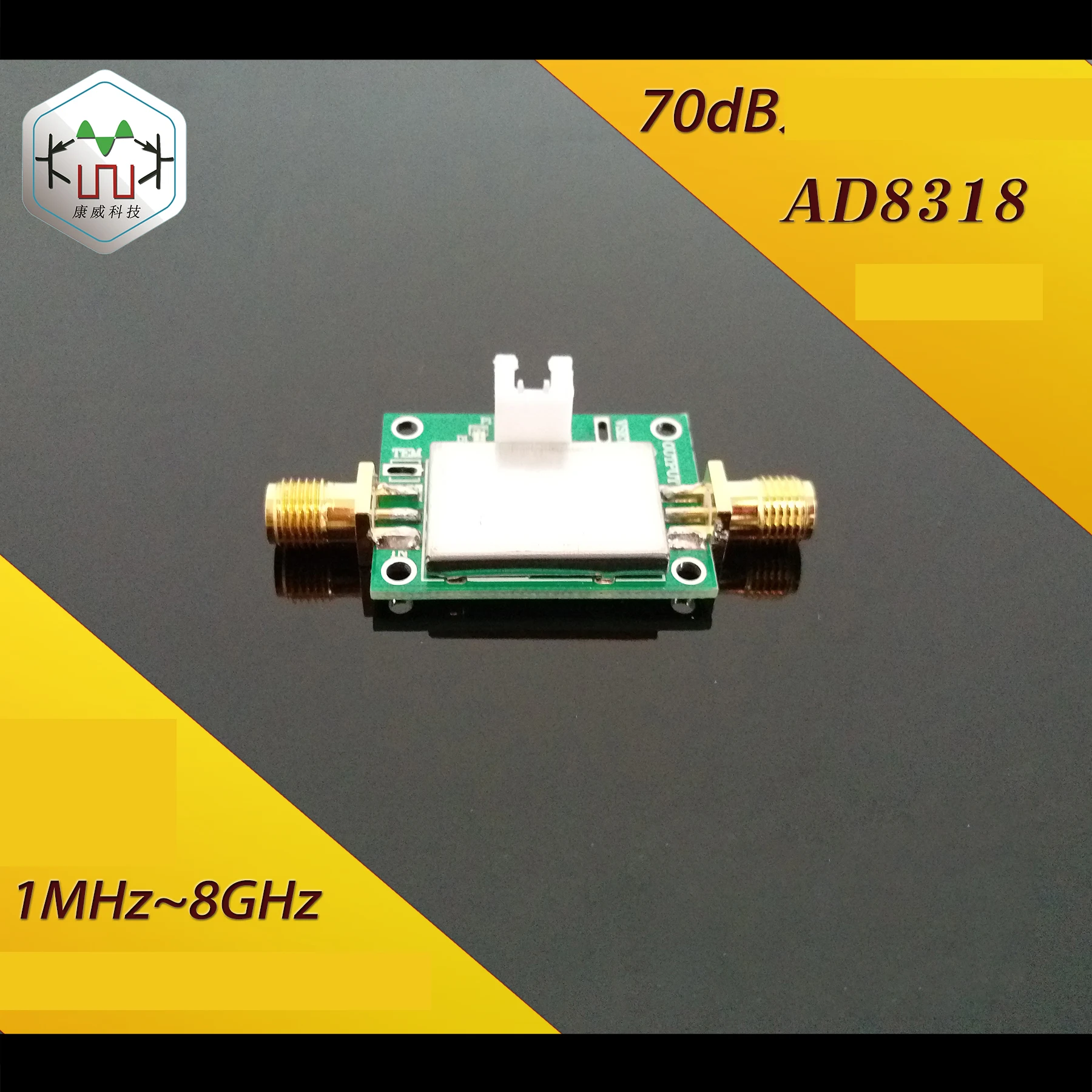 AD8318 Detector Logarítmica amplificador 70dB 1 MHz 8 GHz SiGe Log Amp Módulo RSSI para ...