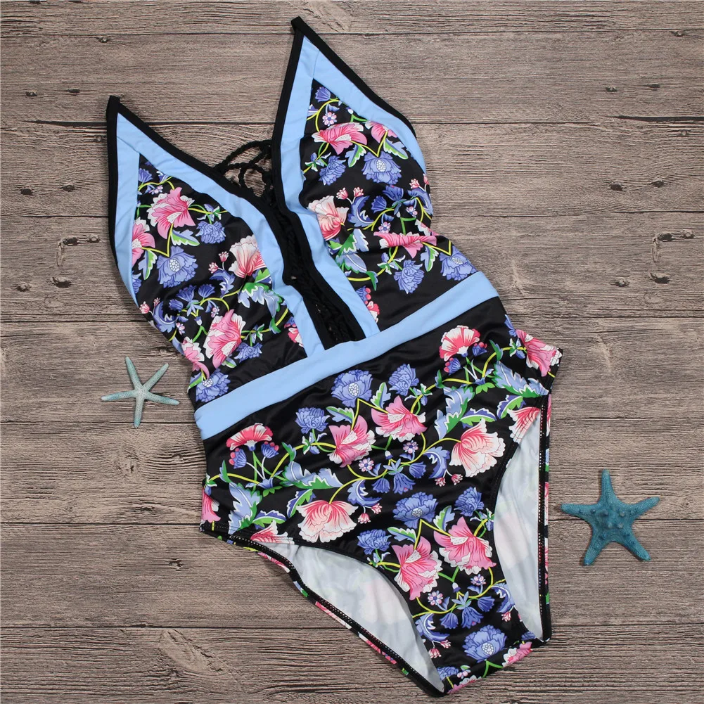 Bañador De Una Pieza Con Espalda Descubierta Para Mujer Ropa De Baño