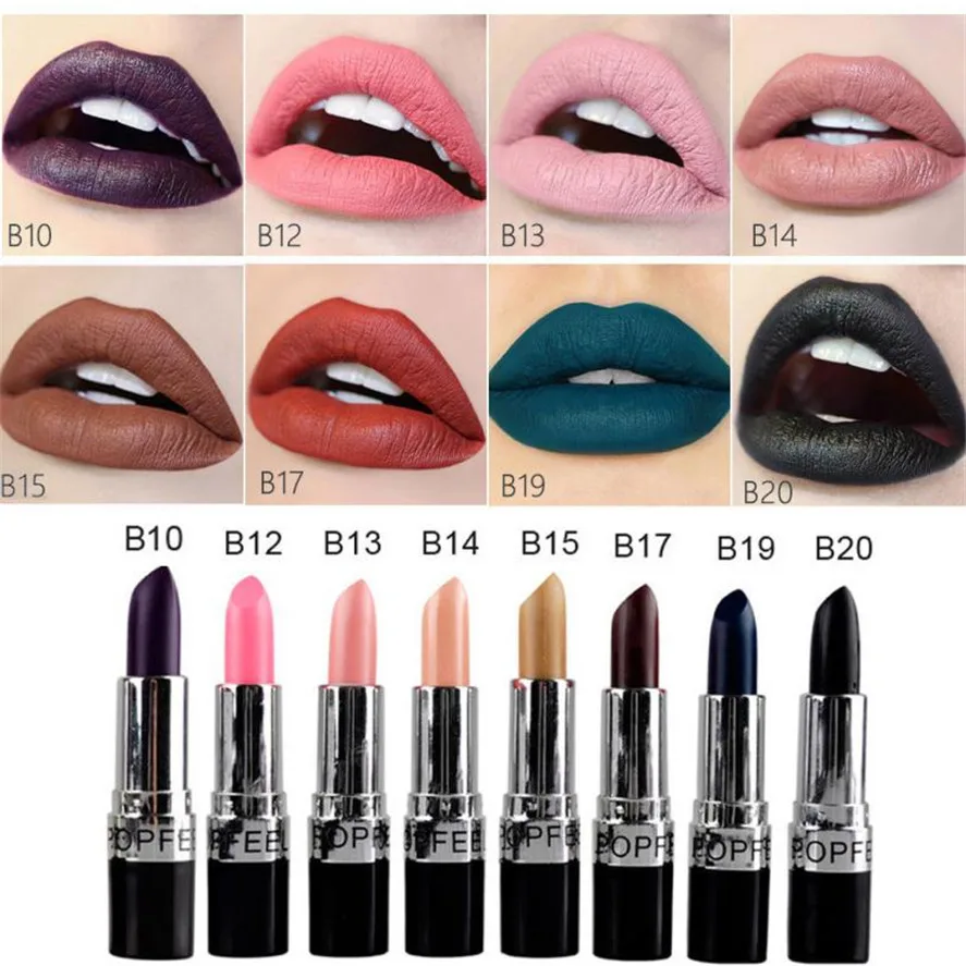New Matte Lipstick Set POPFEEL 8PCS Fashion Waterproof Matte Lipstick ...