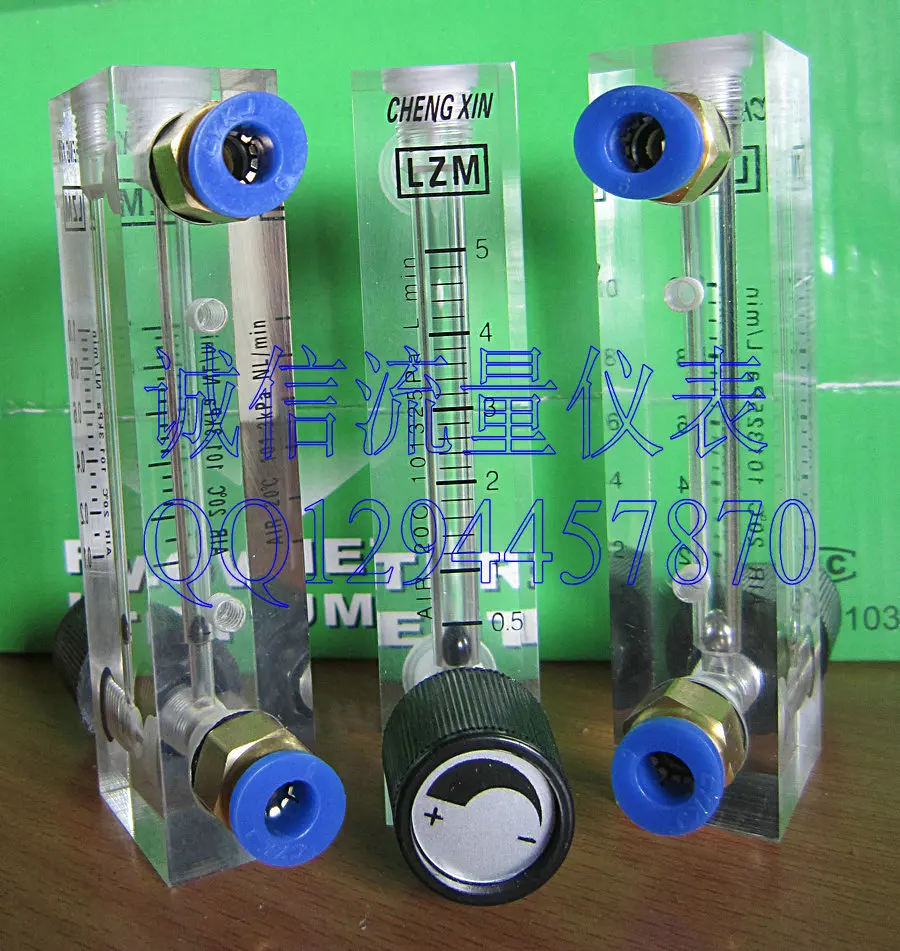 Adjustable air flow meter 0.5 5L/min LZM 4T gas flowmeter aliran kecil ...