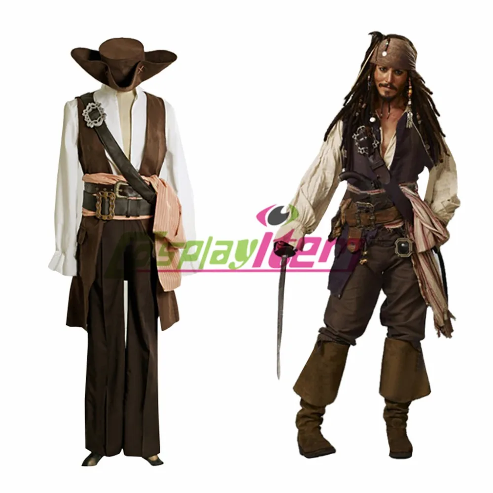 Cusotm Made hombres Traje Piratas del Caribe (película) Capitán Jack ...