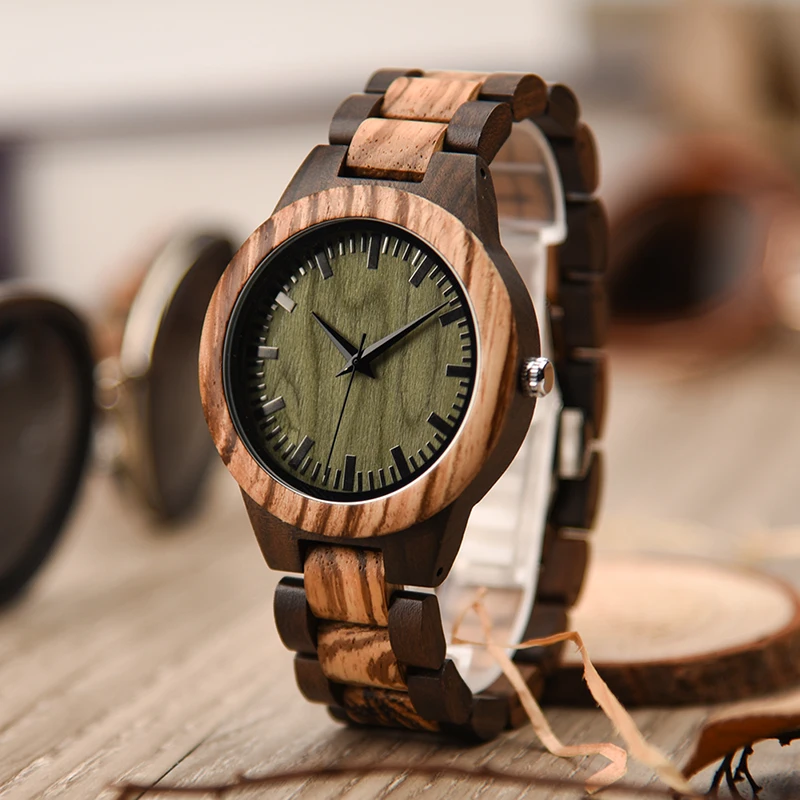 DODO DEER Vintage Green Dial Men Wood Watches Gift For Love ...