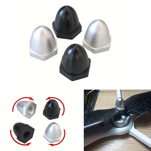 4Pcs Aluminum RC Quadcopter Helicopter Propeller Prop CW CCW Nuts Screw ...