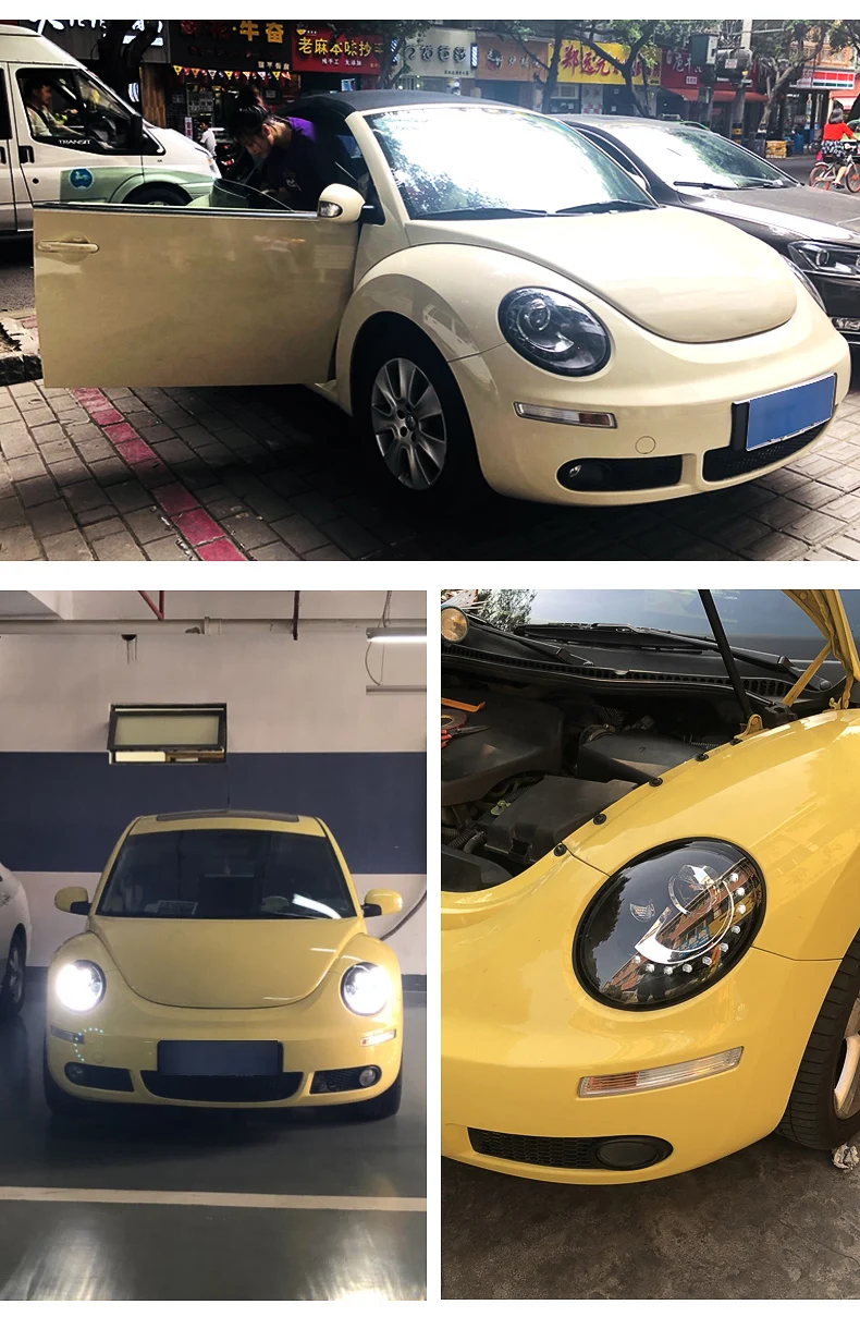 VW Beetle Headlights 1998-2012 Beetle LED Headlight DRL Hid