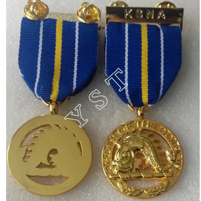 Custom Color Printed Ribbon Lapel Pins With 3D Casting Gold Medal|pin ...