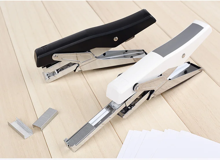 Agrafeuse,WHITE--Grande pince à papier sans effort, agrafeuse robuste ...