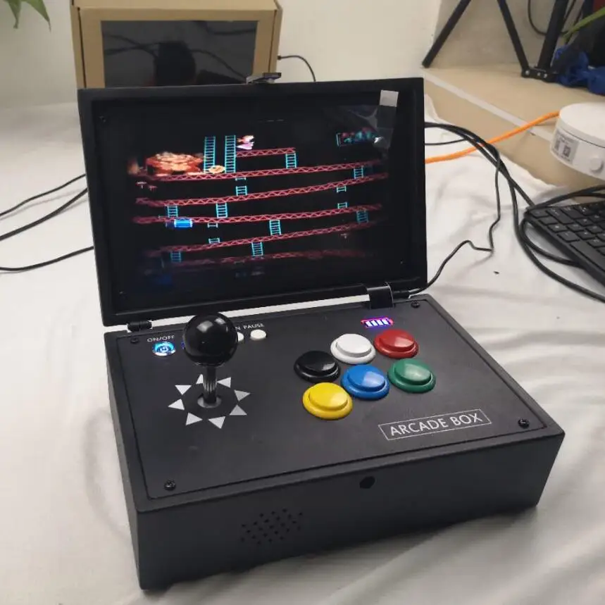 Raspberry Pi 3B 10 Inch LCD Video Game Console Includes 10K Games 
