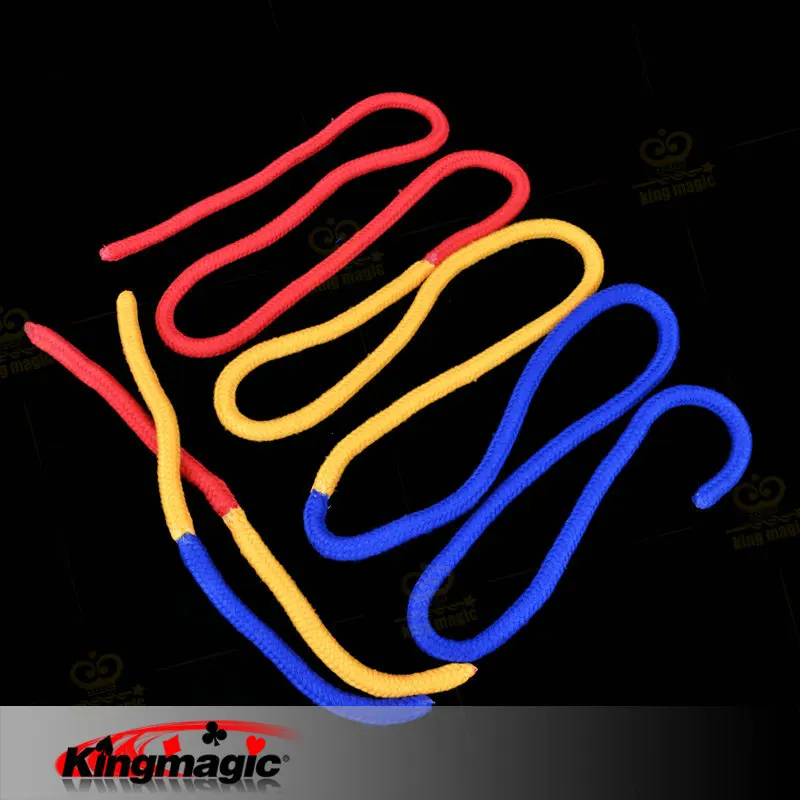 Hot Sale King Magic Three Strings Three color linking ropes Magic Trick ...