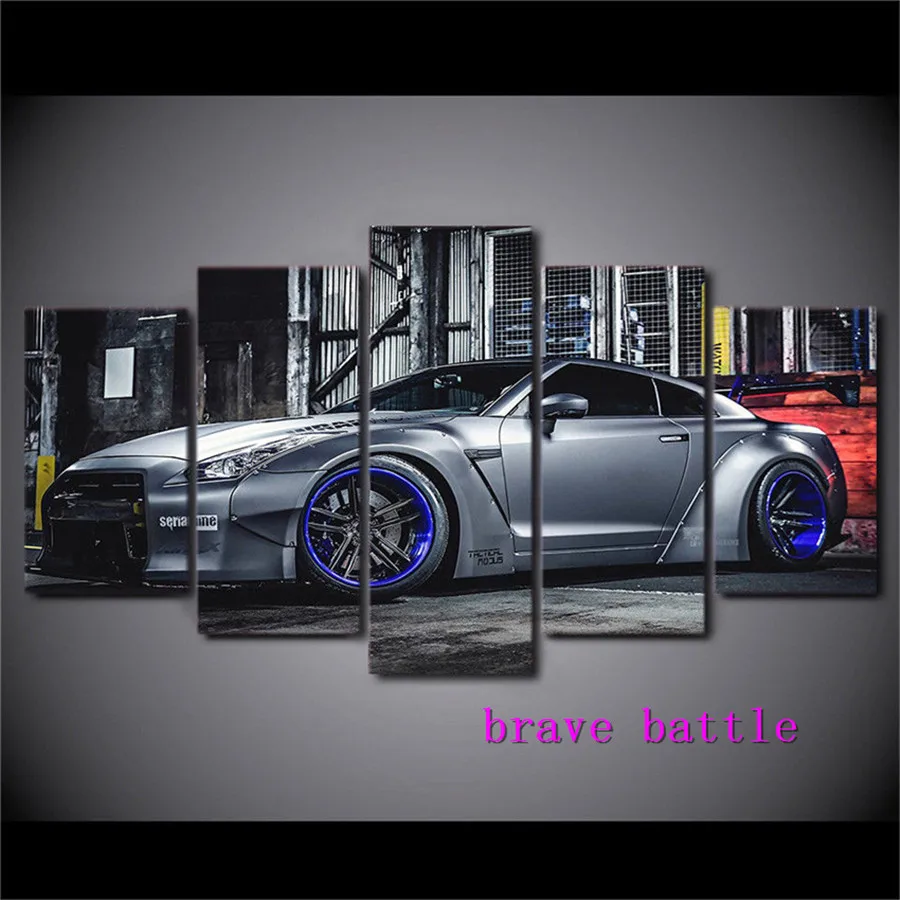 NISSAN GTR R35 Super Car Racing Canvas Painting Living Room Home Decor ...