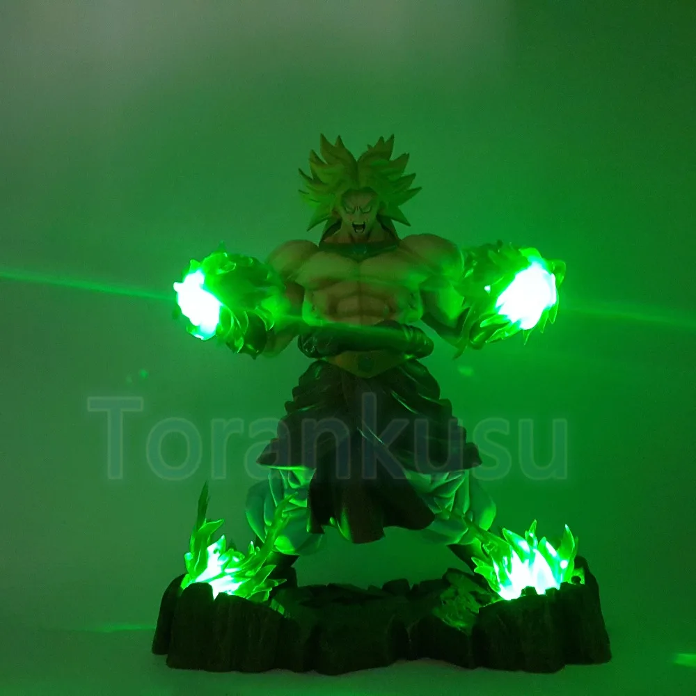 Discount This Month Dragon Ball Z Action Figure Broly Green Power Led ...