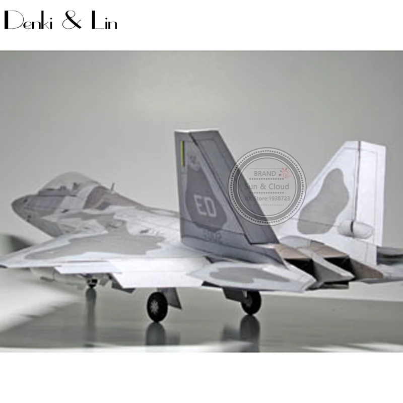 1-32-DIY-3D-American-Lockheed-Martin-F-22-Raptor-Fighter-Plane-Aircraft ...