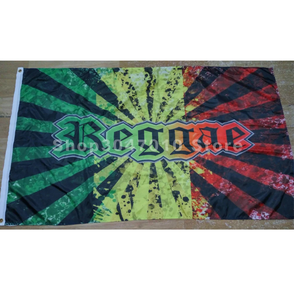 Reggae Rasta BOB Marley Hippie Band Hanging Flag And Banner Posters For ...